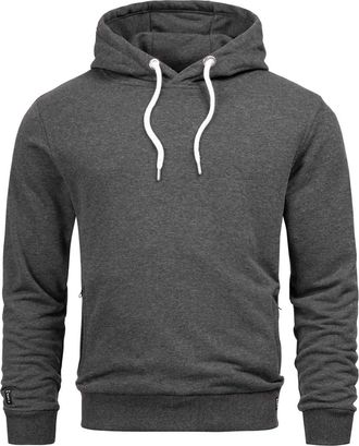 Alessandro Salvarini Herren Sweatjacke Kapuzenpullover Kapuze Hoodie Sweater Pulli AS193 [AS-193-Dunkelgrau-Gr.3XL]