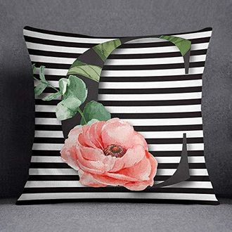 Bonamaison Le Jardin du Lin Kissenhüllen, Cotton, Mehrfarbig, 45x45