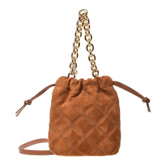 Baldinini Gesteppte Wildleder-Beuteltasche - - Bags - Damen - Braun - ONE SIZE