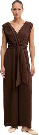Joseph Ribkoff Femme, Combinaisons et Ensembles, Brun, Taille: 50 FR Combinaison sans manches &agrave; col en V