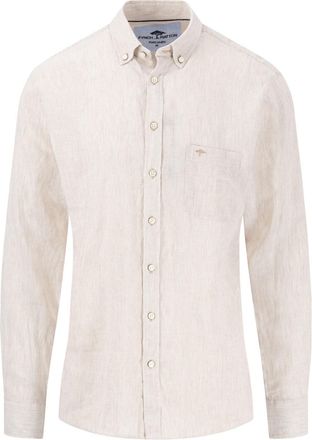 Fynch-Hatton Hemd aus Leinen mit Button-Down-Kragen Sand/XL