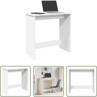 vidaXL Schreibtisch Wei&szlig; - Schreibtisch Wei&szlig; 80&times;40&times;75 cm Holzwerkstoff
