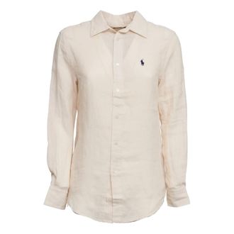 Polo Ralph Lauren Femme, Blouses et Chemises, Blanc, Taille: 36 FR Chemise Boutonn&eacute;e &agrave; Col Pointu