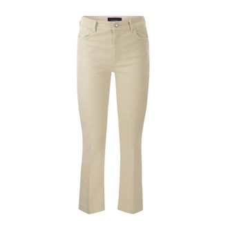 Sportmax Beige Baumwoll-Denim Flared Jeans - - Jeans - Damen - Beige - W30