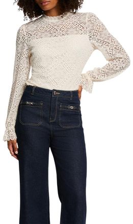 Morgan Damen 242-tyria Langarm-T-Shirts, Elfenbeinfarben, Gr&ouml;&szlig;e M, Small