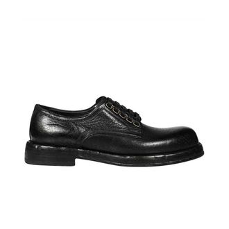 Dolce & Gabbana Homme, Chaussures, Noir, Taille: 41 1/2 EU Derbies classiques en cuir avec semelle en caoutchouc
