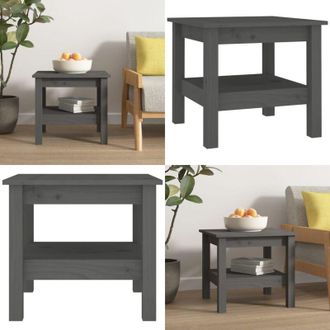 vidaXL Vidaxl - Couchtisch Grau 45x45x40 cm Massivholz Kiefer - Holz Couchtisch - Kiefernholz Couchtisch - Grau Couchtisch - Wohnzimmertisch - Beistelltisch
