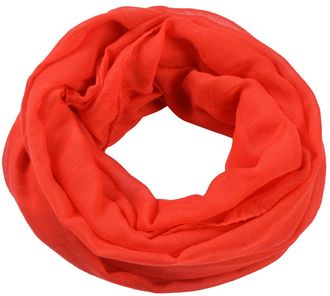 Miobo Loop Schal Crinkle Schal Halstuch Unifarbe 70 x 180cm Fr&uuml;hling Sommer Herbst Rund Rot