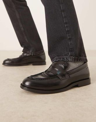 Calvin Klein Essential - Penny-Loafer in Schwarz mit Markendetail