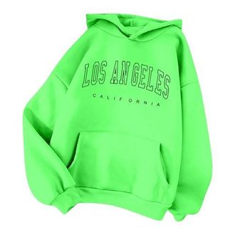 Generic Sweat à capuche LOS Angeles pour femme - Pull à capuche - Manches longues - Col rond - Mode ample, Gn2-1, XL