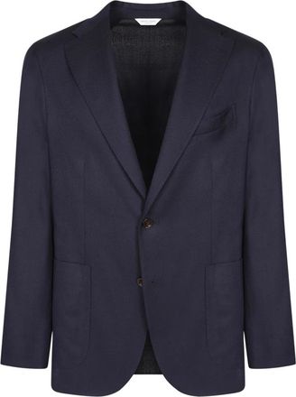 Boglioli Homme, Vestes, Bleu, Taille: 5XL Tissu hopsack. Coupe classique