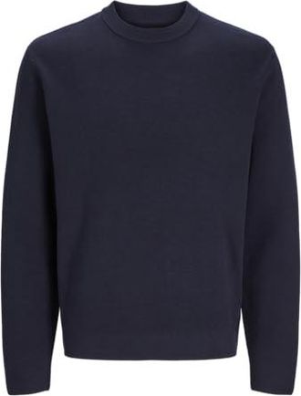 Jack & Jones Jprblamilano Stitch Knit Crew Neck, Bleu Nuit, L