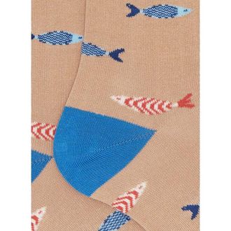 Dor&eacute; Dor&eacute; Chaussettes mi-hautes poissons en coton m&eacute;lang&eacute;