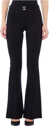 Liu Jo Femme, Pantalons, Noir, Taille: 40 FR Pantalon Taille Haute Beat Nervature