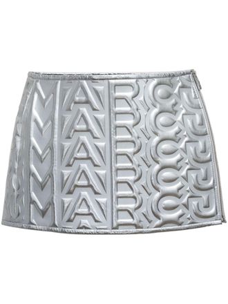 Marc Jacobs minijupe Puffy en cuir - Argent