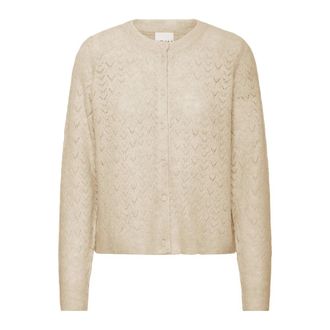 Ichi Strickjacke Oxford Tan - - Knitwear - Damen - Beige - XL