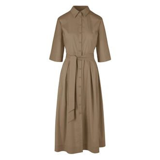 Bomboogie Femme, Robes, Brun, Taille: 48 FR Robe-chemise &eacute;vas&eacute;e en satin