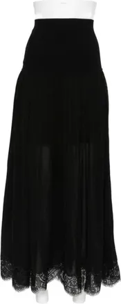 Zimmermann Jupe longue en dentelle Valiant - Femme - Jupes - Noir - Taille: 38 FR