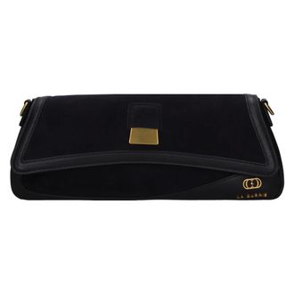 La Carrie Unregelm&auml;&szlig;ige Leder- und Wildleder-Tasche - - Bags - Damen - Schwarzk - ONE SIZE