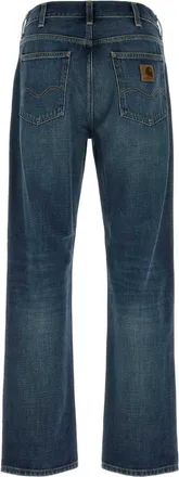 Carhartt Work in Progress Mens Denim Marlow Pant Blue Exterior: Cotton Pantaloni Trousers