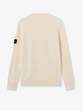 Stone Island Mens Virgin Wool Blend Sweater White