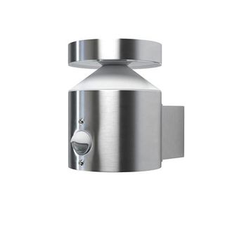 Osram ENDURA Style Cylinder Au&szlig;enwandleuchte mit Sensor 150mm, 3000K, 660lm, 6W, modernes Edelstahl-Design, IP44 f&uuml;r Eing&auml;nge und Fassaden