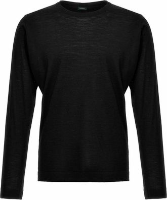 Zanone Rundhalspullover - Schwarz