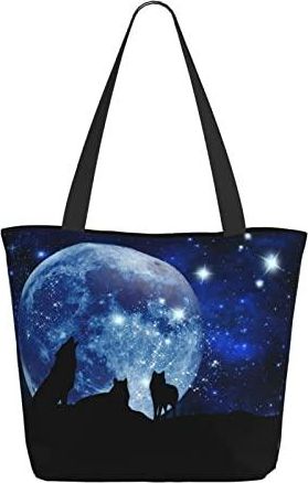 AOOEDM Cosmical And Wolf Ladies Shopping Bag 13x11x7in.Le cadeau parfait pour la Saint-Valentin.Cest de la Saint-Valentin pour maman, fille, &eacute;pouse, etc