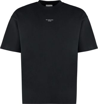 Dr&ocirc;le de Monsieur Homme, Tops, Noir, Taille: XL T-Shirt Classique en Coton &agrave; Col Rond