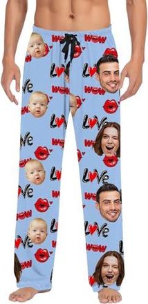 Generic Pantalon de pyjama personnalis&eacute; pour couple Pantalon de pyjama pour la Saint-Valentin Imprim&eacute; 3D Casual Loose Lover Pants Funny PJ Pant Design Pyjama 