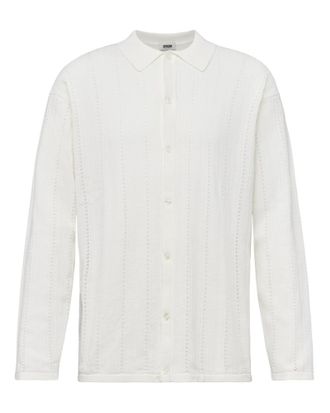 Drykorn Leichte Strickjacke Emilias aus Baumwolle mit Umlegekragen in