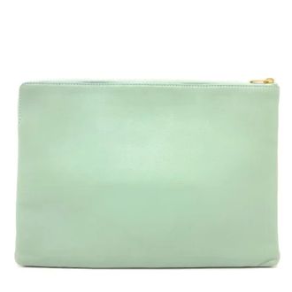 Celine Pre-owned Vintage Clutch Pouch - Femme - Pre-owned - Vert - Taille: ONE Size