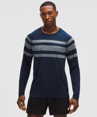 lululemon Haut manches longues Metal Vent Tech pour Hommes - Blue/&Eacute; - Taille 2XL