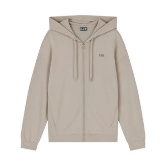Emporio Armani SweaT-shirt &agrave; capuche zipp&eacute; - Femme - Sweatshirts et sweats &agrave; capuche - Beige - Taille: 42 FR