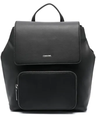 Calvin Klein sac &agrave; dos Must &agrave; plaque logo - Noir