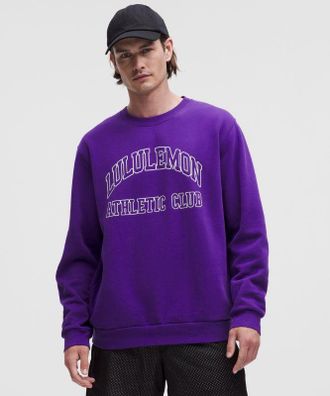 lululemon Sweat col rond Steady State Graphic pour Hommes - Violet/Violet - Taille XS