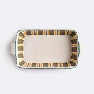 La Redoute Interieurs Plat Au Four En Gr&egrave;s &Eacute;maill&eacute; Avec Motifs Baldia