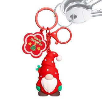 Generic Porte-cl&eacute;s de No&euml;l - 3,4 x 2,3 x 5,8 cm, pendentif de dessin anim&eacute;, accessoire festif, ornement de sac &agrave; main | Porte-cl&eacute;s de vacances pour d&eacute;coration
