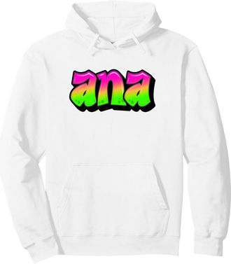 BDAZ Ana Graffiti Personalisierter Name Gr&uuml;n Rosa Frauen M&auml;dchen Pullover Hoodie