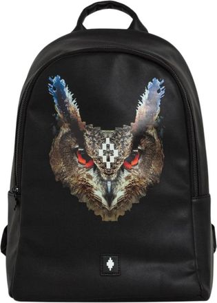 Marcelo Burlon Homme, Sacs, Noir, Taille: ONE Size Zaino in Eco Leather Stampa
