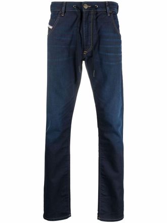Diesel jean Krooley fusel&eacute; &agrave; lien de resserrage - Bleu