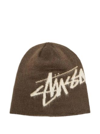 St&uuml;ssy bonnet &agrave; logo - Marron