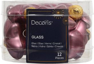 Kaemingk Christbaumschmuck Sterne Glas 4cm x 12 St&uuml;ck - Glassterne matt & gl&auml;nzend Christbaumkugeln Weihnachtskugeln Weihnachten - Weihnachtsbaumschmuck Vintag