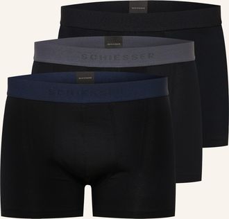 Schiesser 3er-Pack Boxershorts Organic Cotton blau