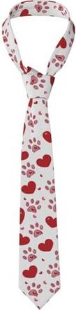 Generic Cravates Homme Patte De Chien Avec Des Coeurs Tendance Tie R&eacute;glable Cravate Pour Affaires Remise De Dipl&ocirc;me F&ecirc;te