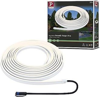 Paulmann 94681 Plug & Shine LED Au&szlig;enleuchte Stripe Smooth IP68 1m incl. 1x11 W dimmbar Wei&szlig; Kunststoff 3000 K