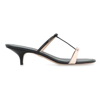 Ferragamo Mini Bow Leder-Mules - - Shoes - Damen - Schwarzk - 37 EU
