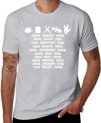 Generic Stein, Papier, Schere, Echse, Spock T-Shirt | Kult | Fun, Style gris, 4XL