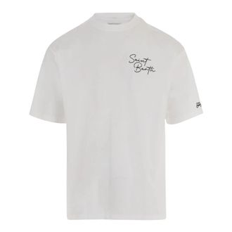 MC2 Saint Barth Baumwoll-T-Shirt Mit Logo - - Tops - Herren - Wei&szlig; - L