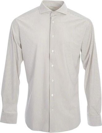 Traiano Homme, Chemises, Beige, Taille: S Chemise &agrave; rayures